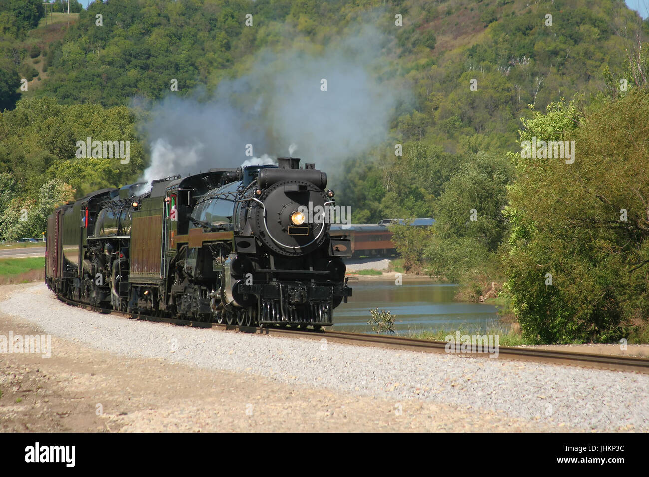 Double Header Steam Train Excursion Stock Photo - Alamy