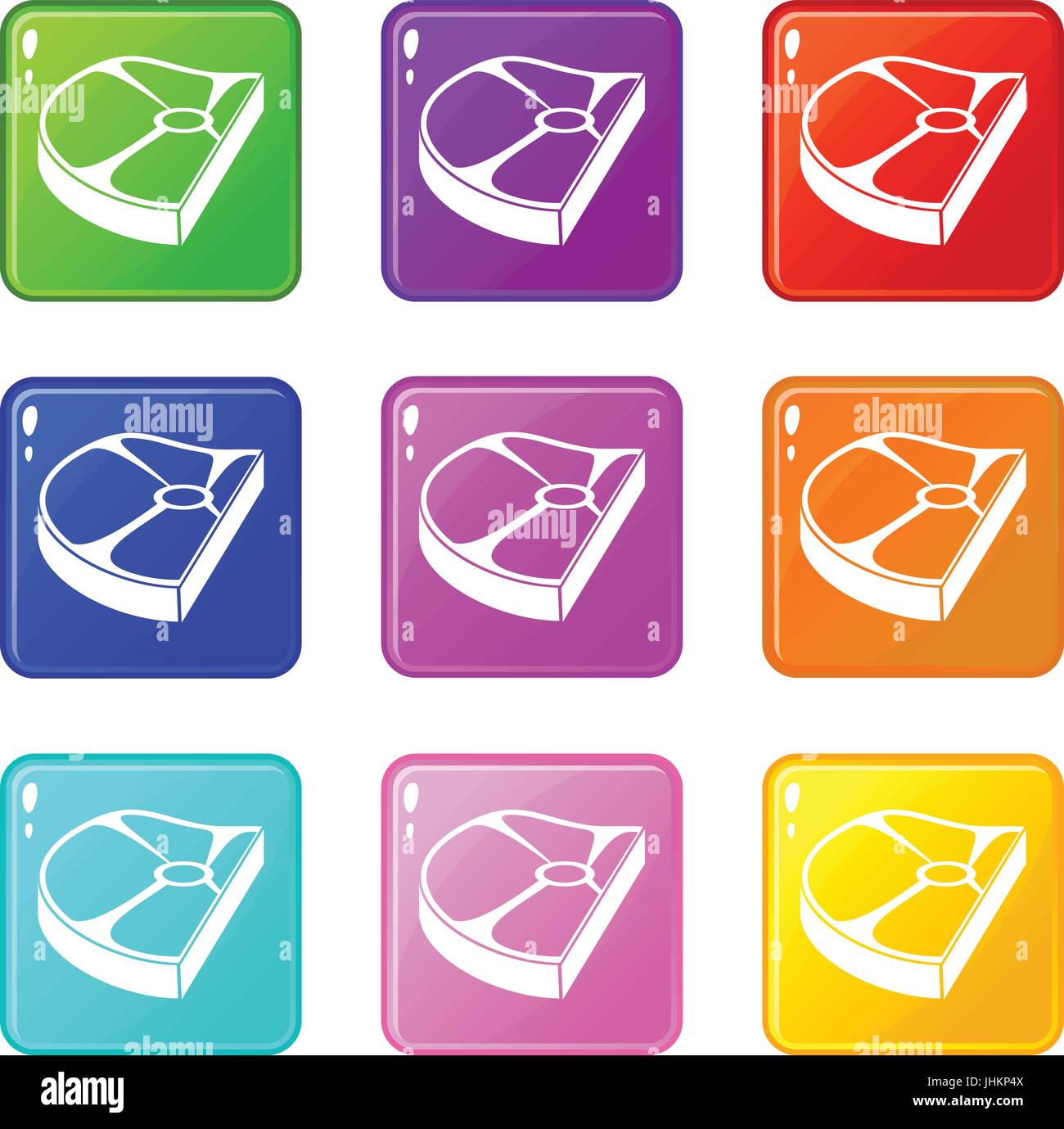 Steak icons 9 set Stock Vector Image & Art - Alamy