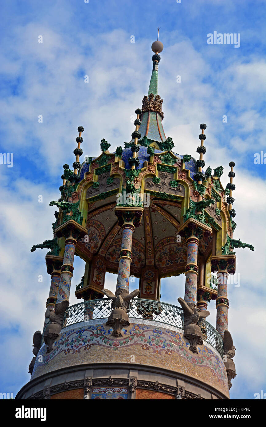details of baroque building, Barcelona, Catalonia, Spain Stock Photo ...