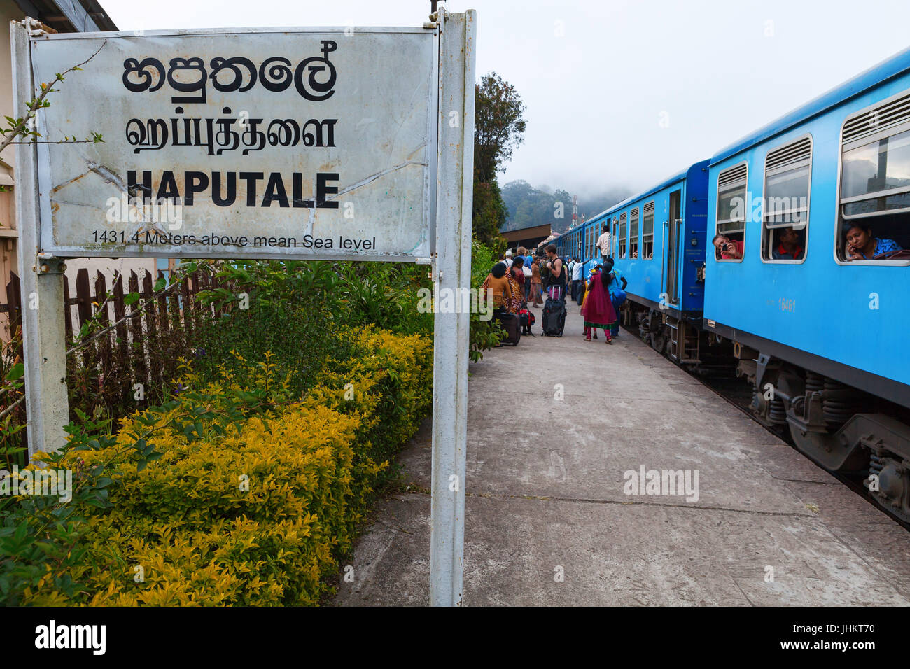 HAPUTALE, SRI LANKA, MARCH 12, 2016 At the railway station in Haputale ...