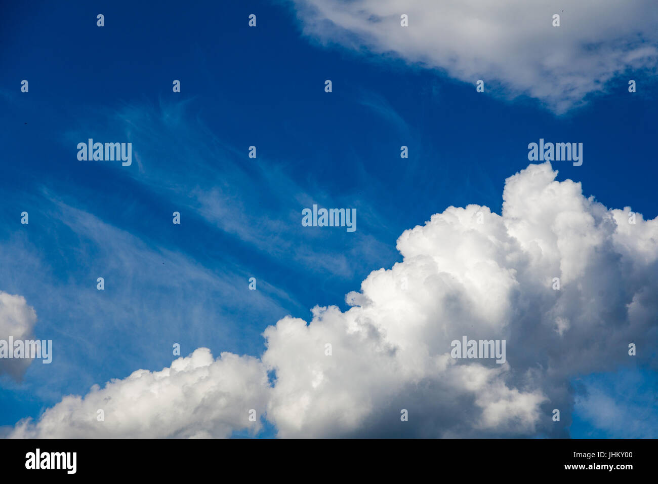 blue sky with clouds in sunny day Stock Photo - Alamy