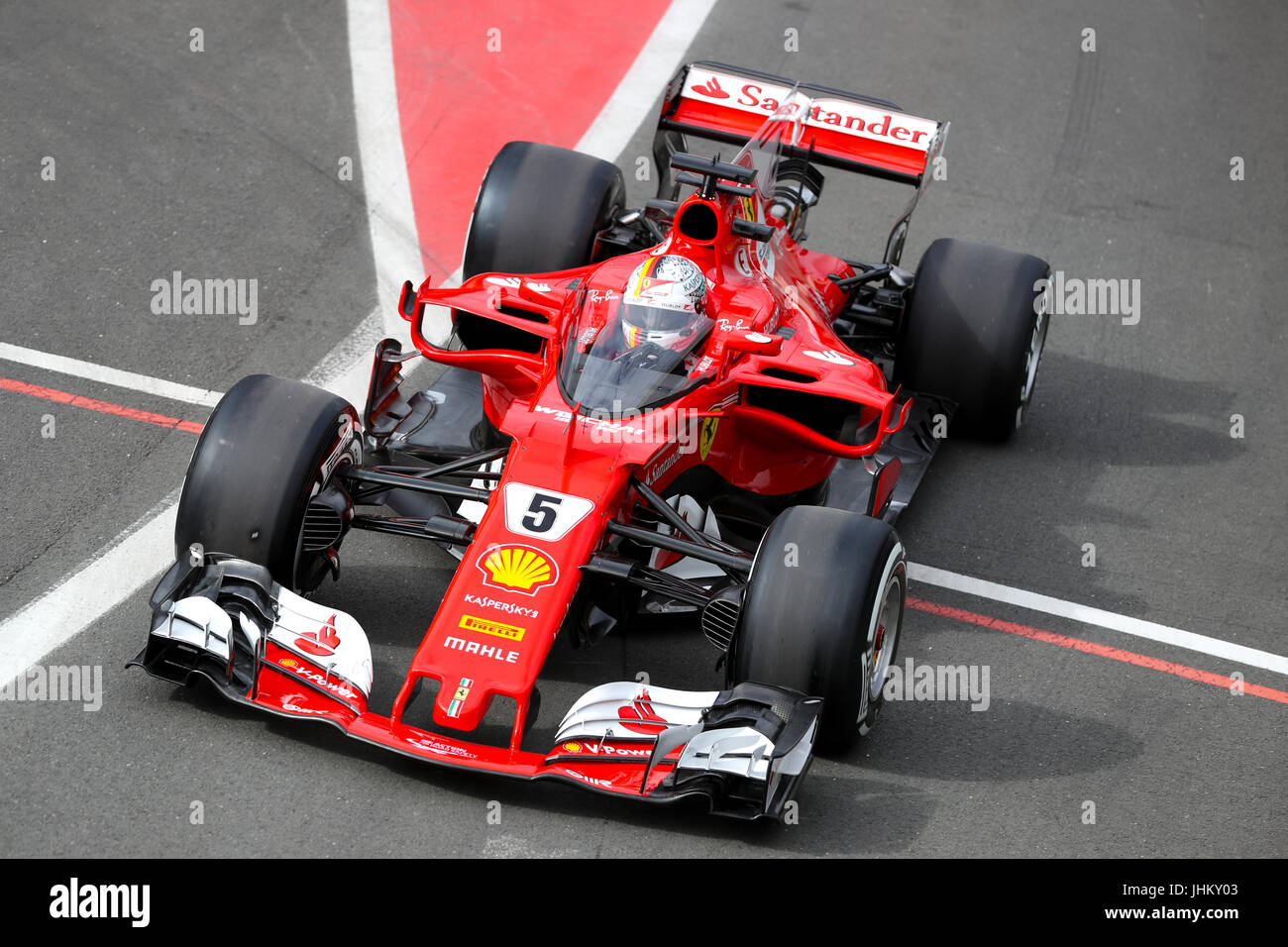 Ferrari's Sebastian Vettel during first practice of the 2017 British ...