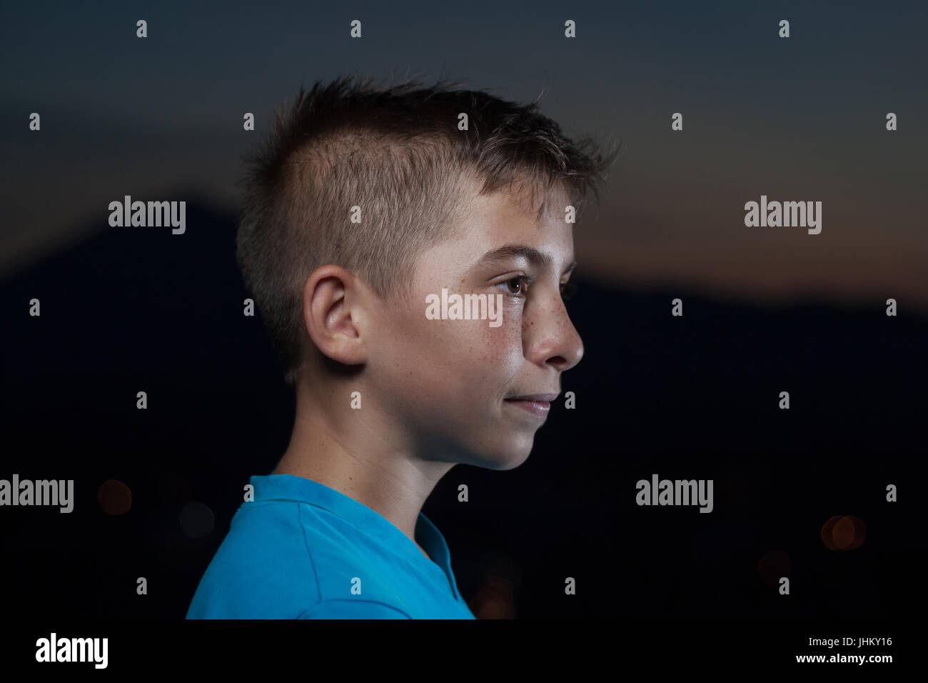 Child Looking At Night Sky High Resolution Stock Photography and Images ...