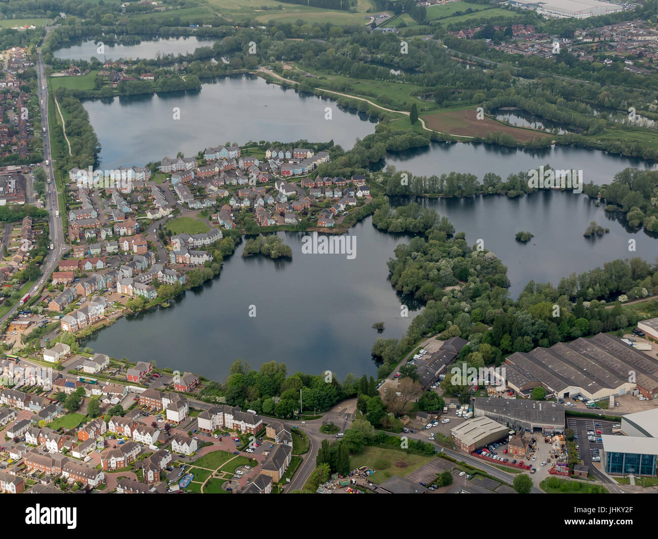 Aerial view of leybourne lakes hi-res stock photography and images - Alamy