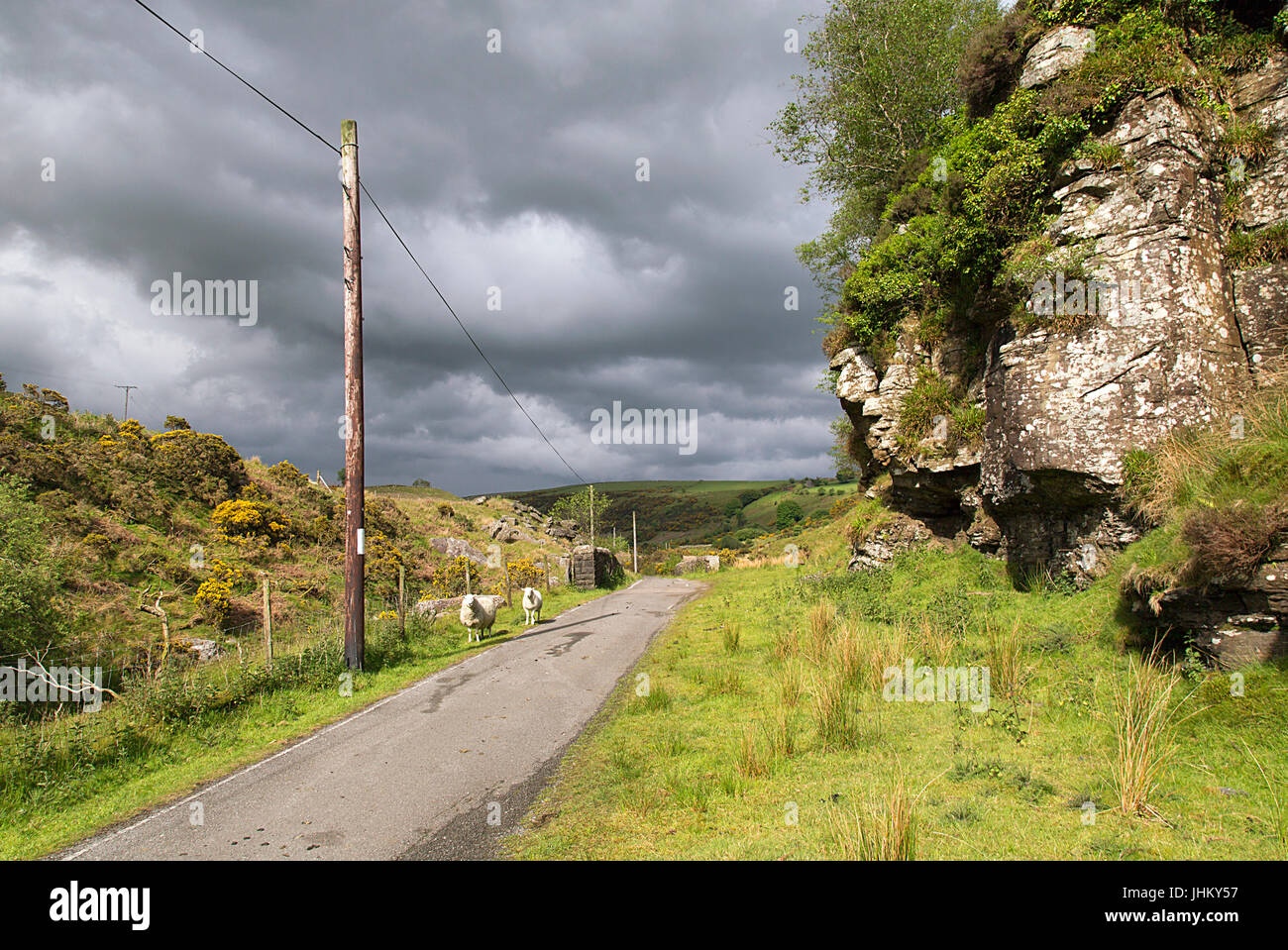 Footpath - Lliw Valley Reservioir Stock Photo - Alamy