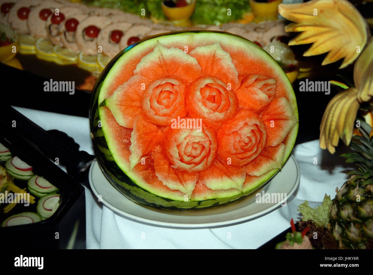 Melon display hi-res stock photography and images - Alamy