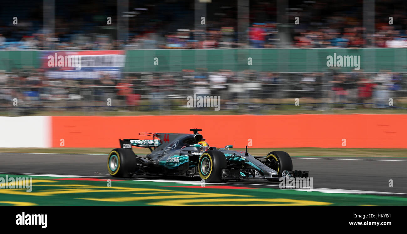 Mercedes Lewis Hamilton during first practice of the 2017 British Grand ...