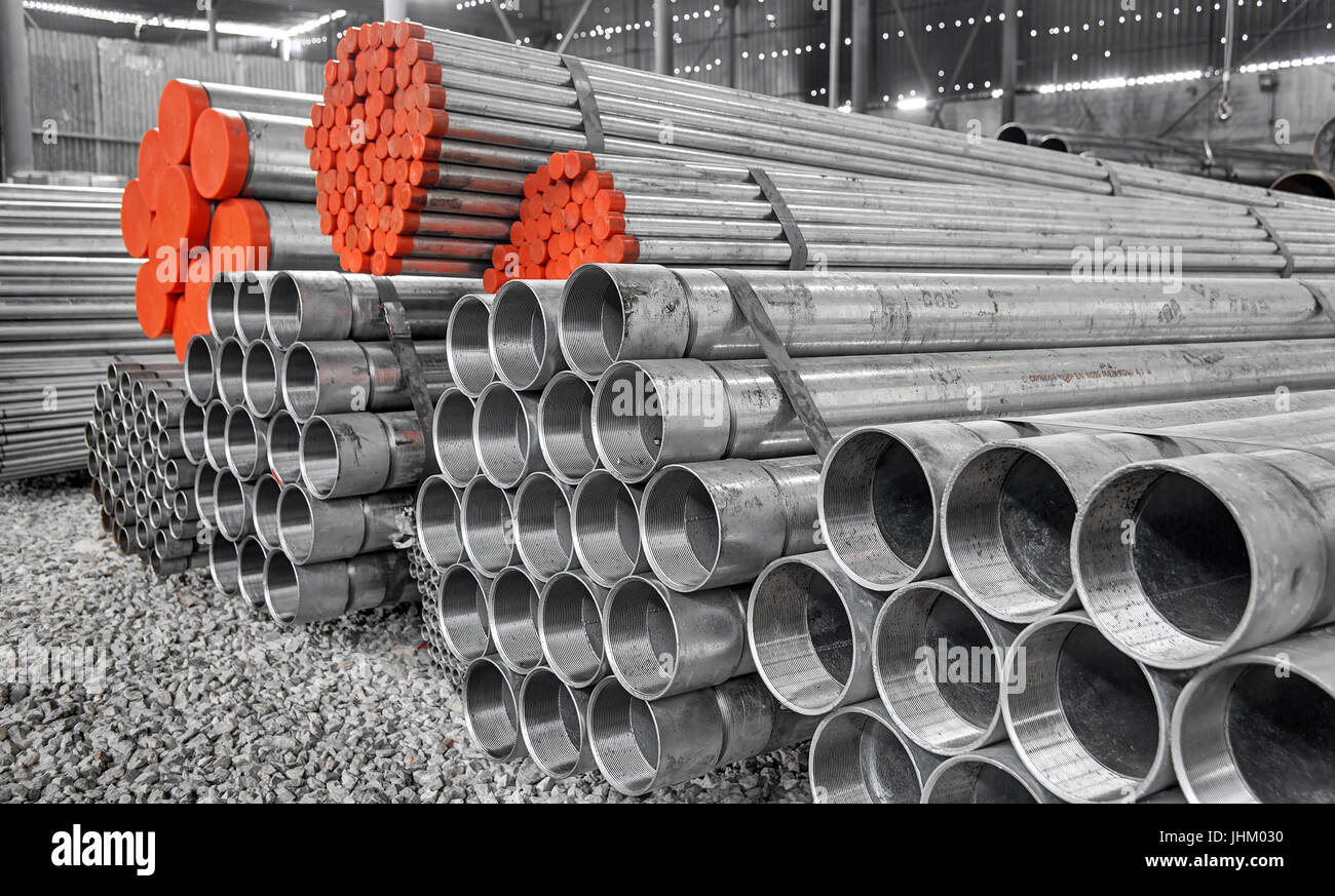 Steel pipes rack hi-res stock photography and images - Alamy