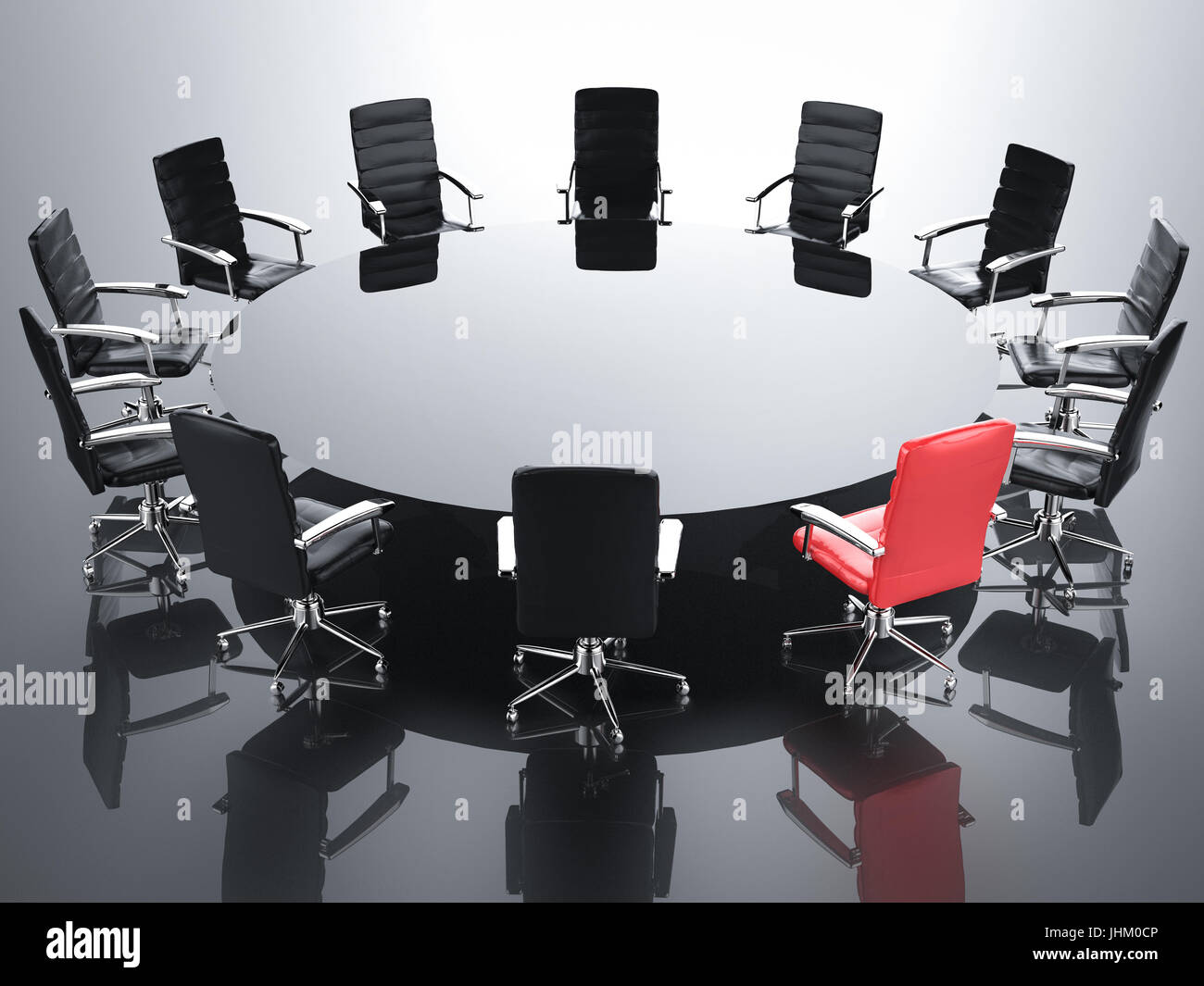 leadership concept with 3d rendering red office chair Stock Photo - Alamy