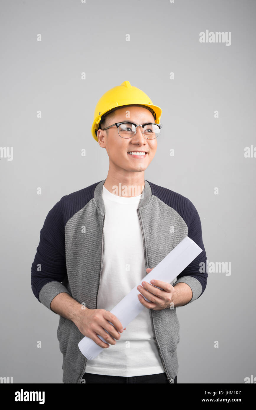 Asian engineer working building side hi-res stock photography and ...