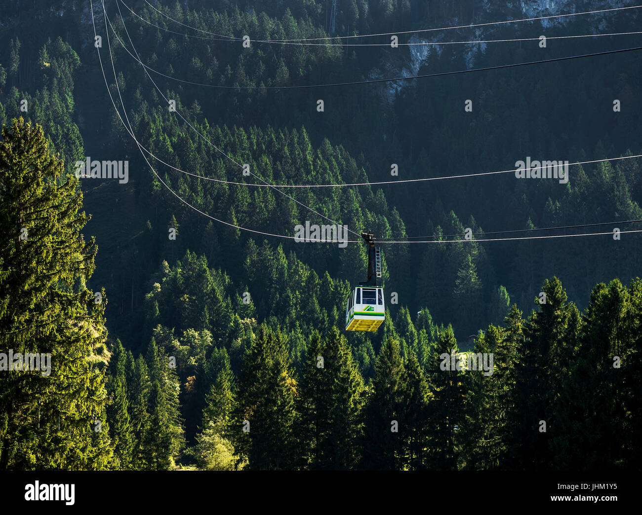 Alpine cable cars Stock Photo - Alamy