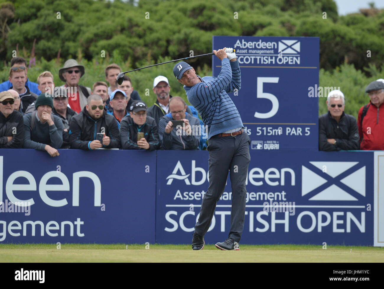 USA's Matt Kucher plays his tee shot at the 5th hole during day two of ...