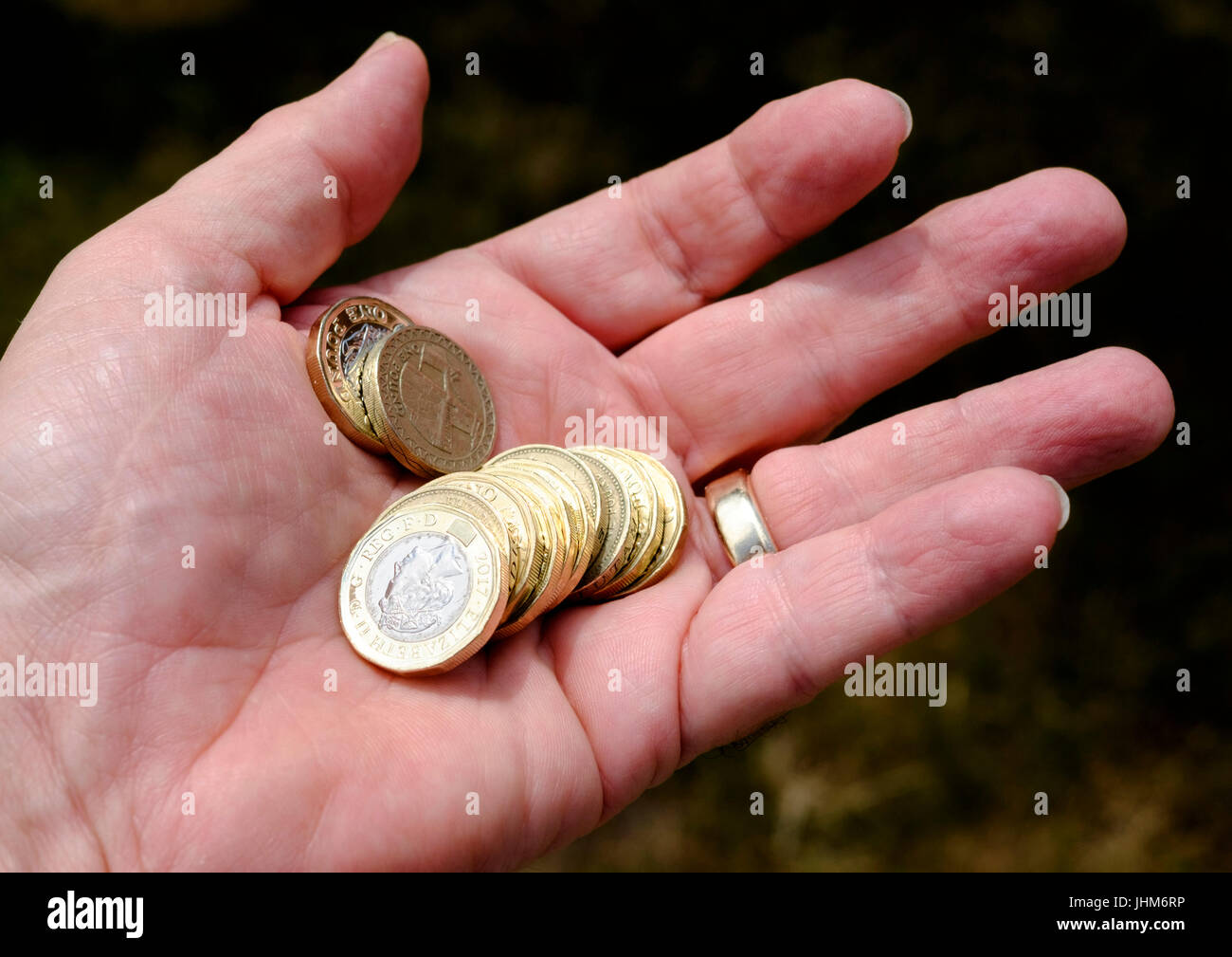 Financial Concept Picture - Cash in hand Stock Photo - Alamy