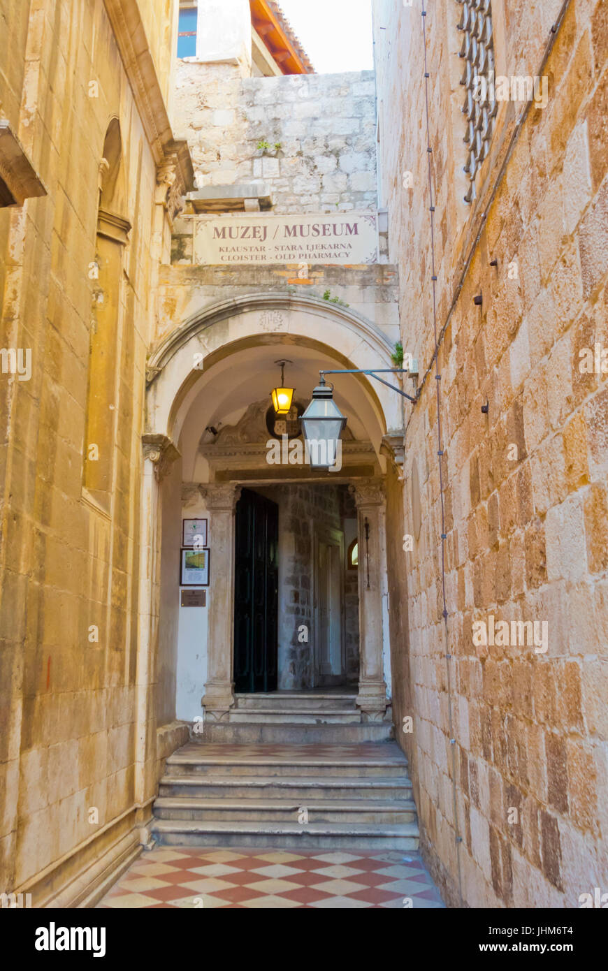 Franciscan monastery museum and old pharmacy, old town, Dubrovnik ...