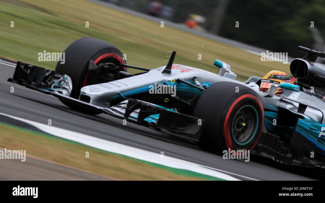 Mercedes' Lewis Hamilton during second practice of the 2017 British ...