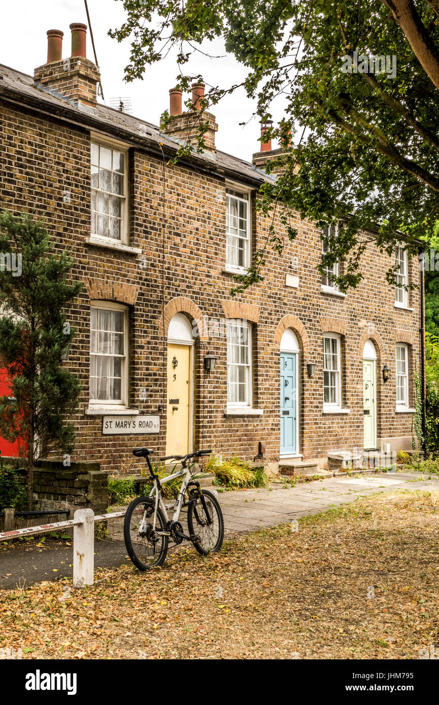 A short run of period terraced houses in St Mary's Road, in Ealing ...