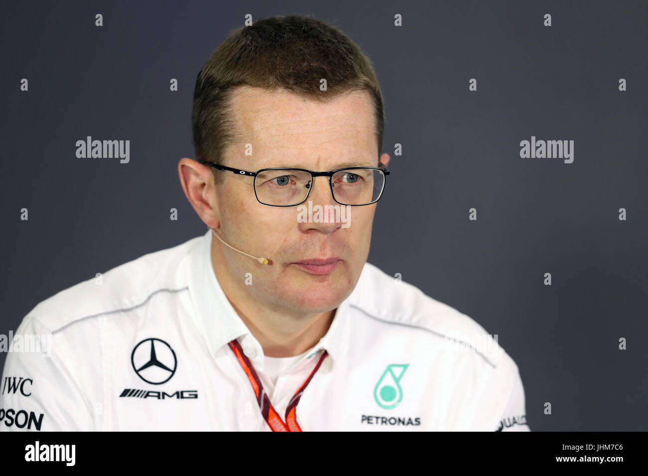 Mercedes Engine Boss Andy Cowell attending a press conference during ...