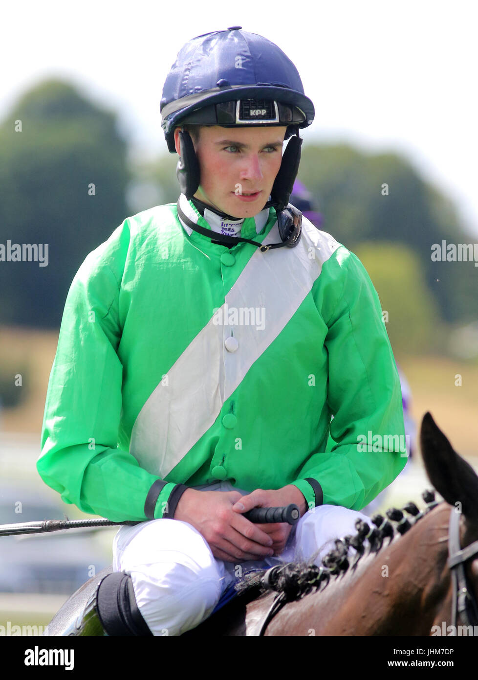 Jockey Adam Mcnamara during the Cakemark Handicap during day one of the ...