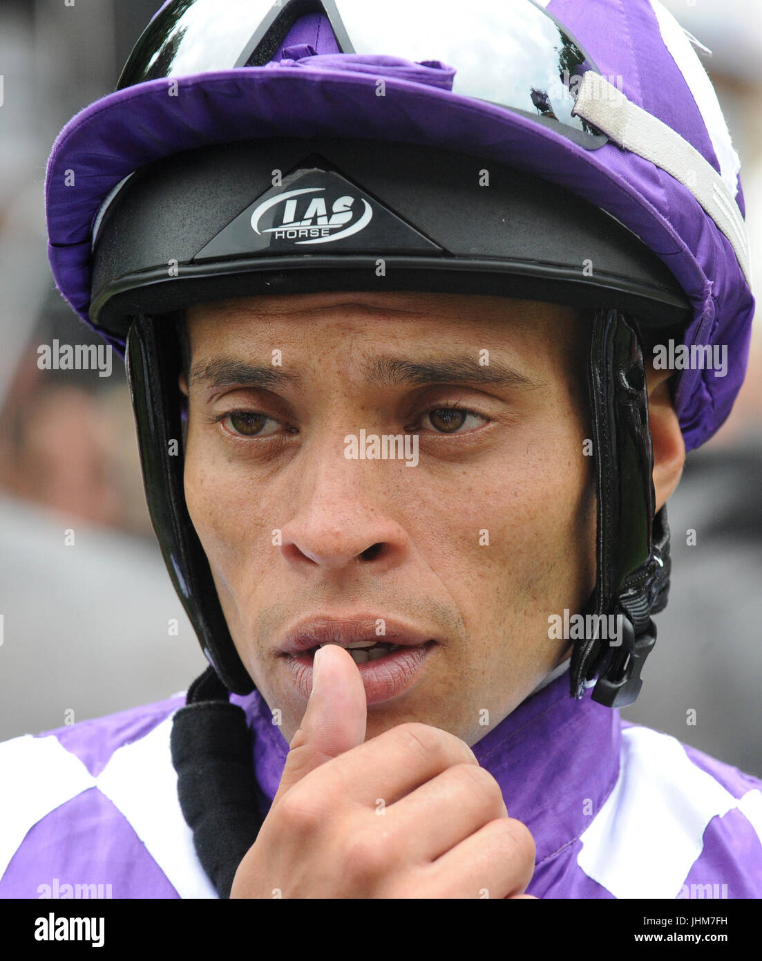 Jockey Sean Levey after winning The Price Bailey Nursery Handicap ...