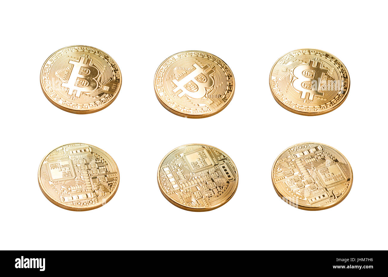 Collection of Bitcoin set isolated on the white background with ...