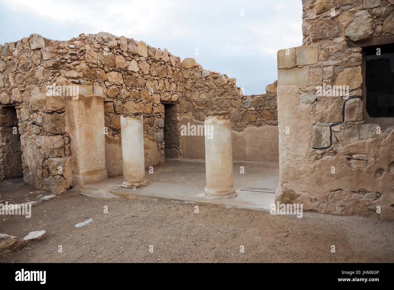 Ancient ruins at the top of Mount Masada, Israel Stock Photo - Alamy