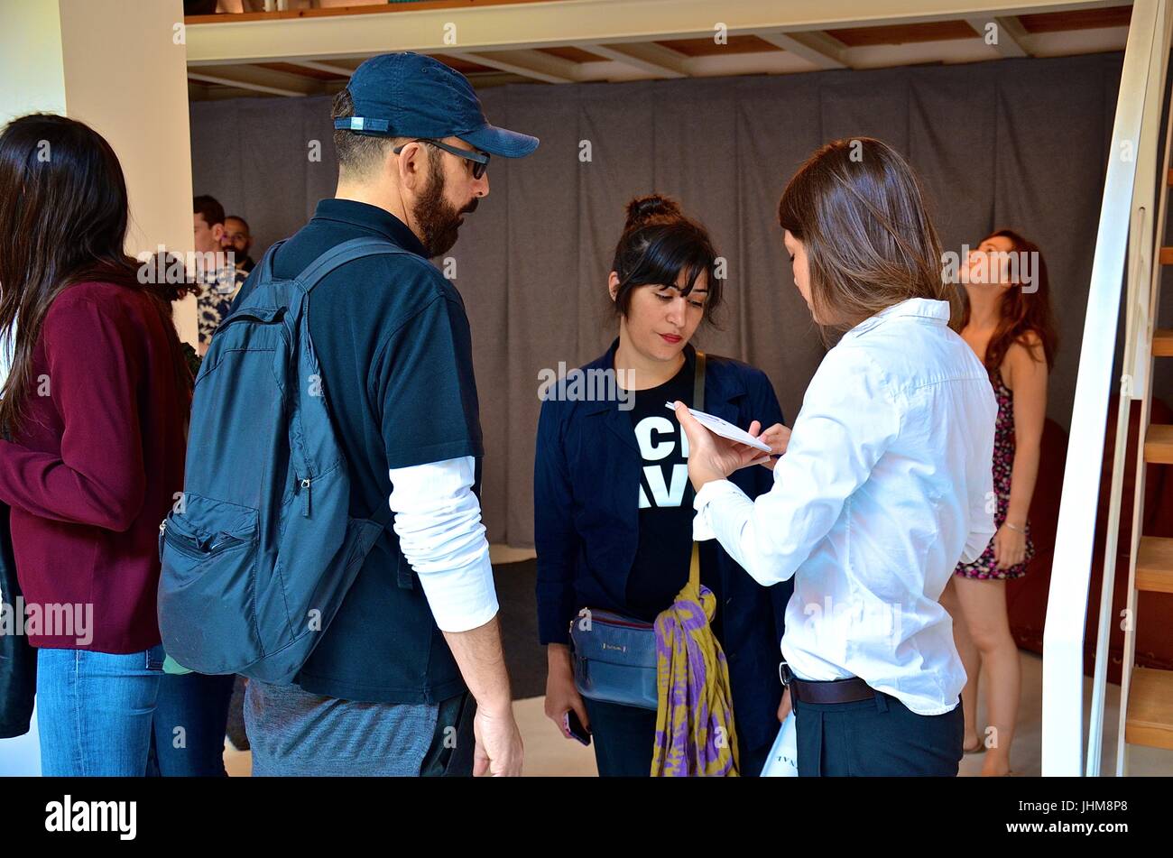 Person discussing hi-res stock photography and images - Alamy