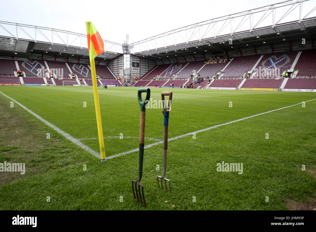 A general view of Tynecastle Stadium, Edinburgh Stock Photo - Alamy