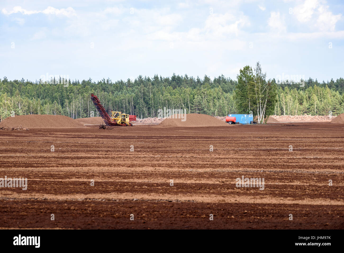 bog and the field on which the production is carried out in black peat ...