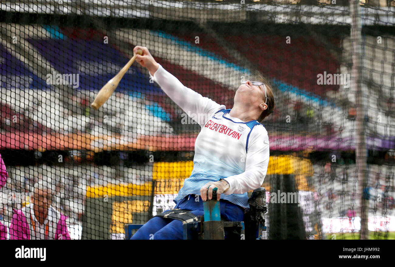 Great Britain's Gemma Prescott in action in the Women's Club Throw F32 ...