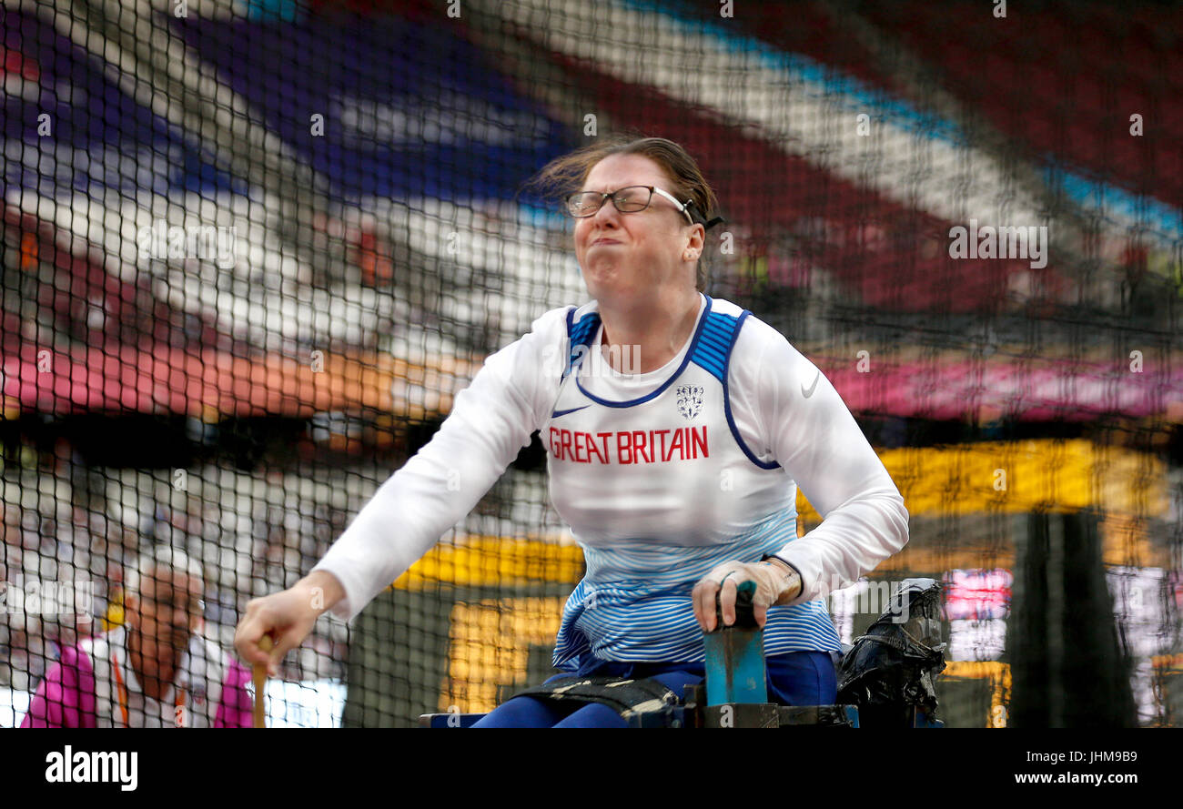 Great Britain's Gemma Prescott in action in the Women's Club Throw F32 ...