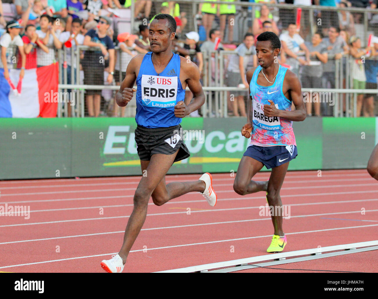 Muktar Edris (ETH) defeats Selemon Barega (ETH) to win the 5,000m, 12: ...