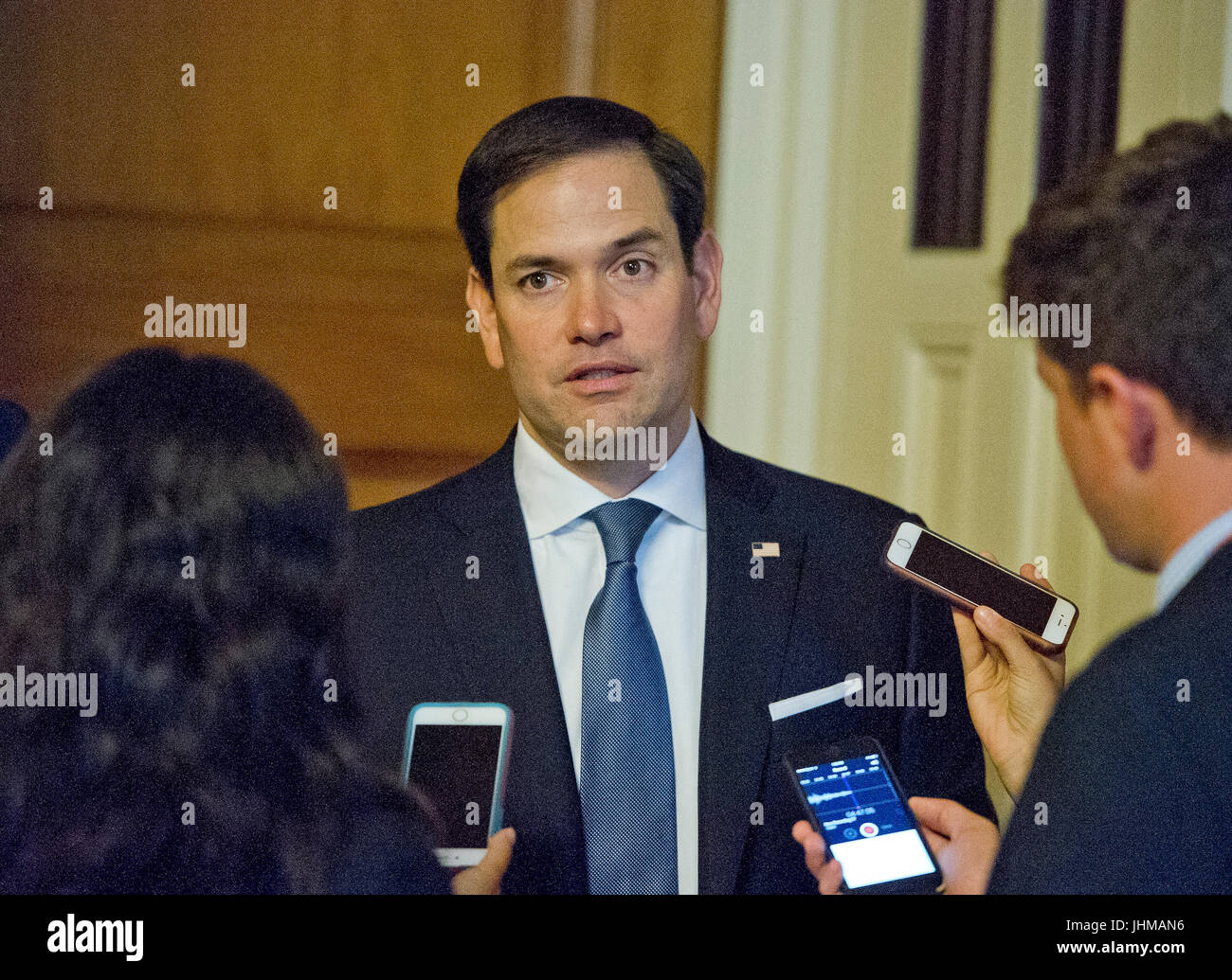 United States Senator Marco Rubio (Republican of Florida) speaks to ...