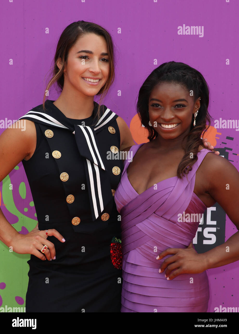 Los Angeles, USA. 13th Jul, 2017. Aly Raisman, Simone Biles, At ...