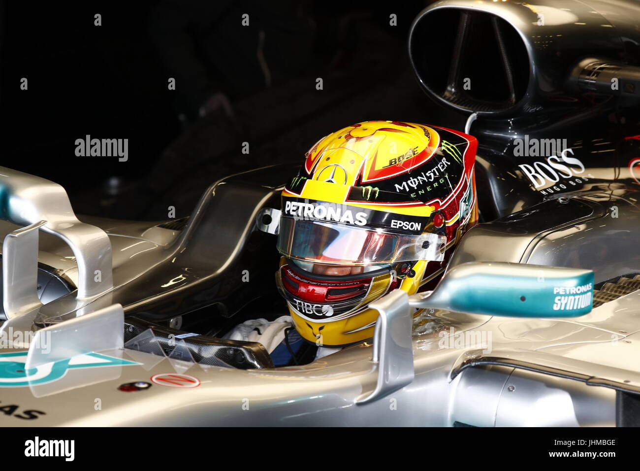 Silverstone 2017 lewis hamilton hi-res stock photography and images - Alamy
