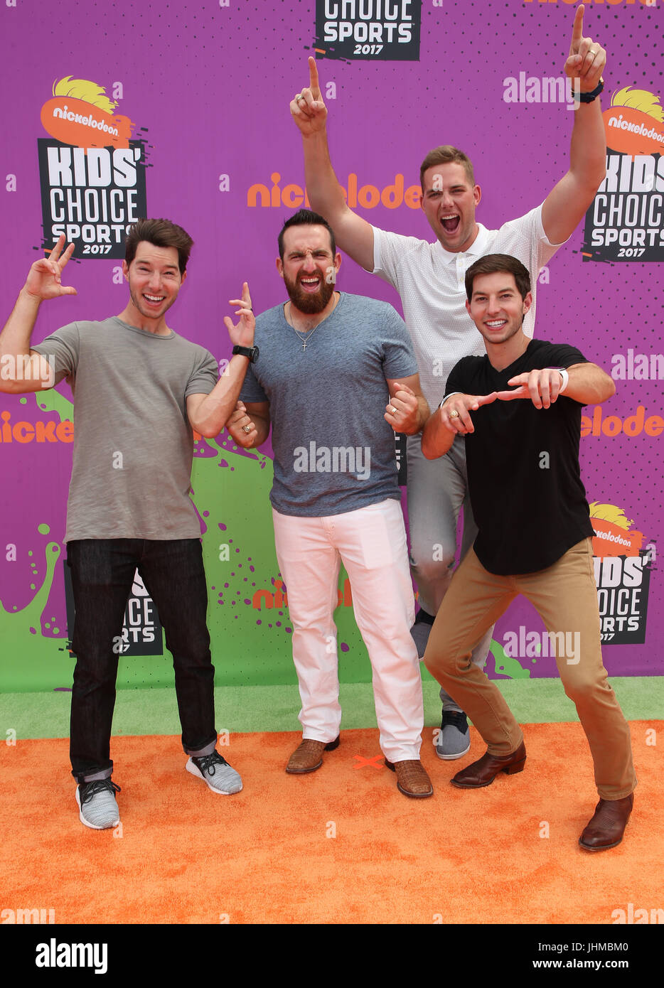 Los Angeles, USA. 13th Jul, 2017. Coby Cotton, Tyler Toney, Cody Jones ...