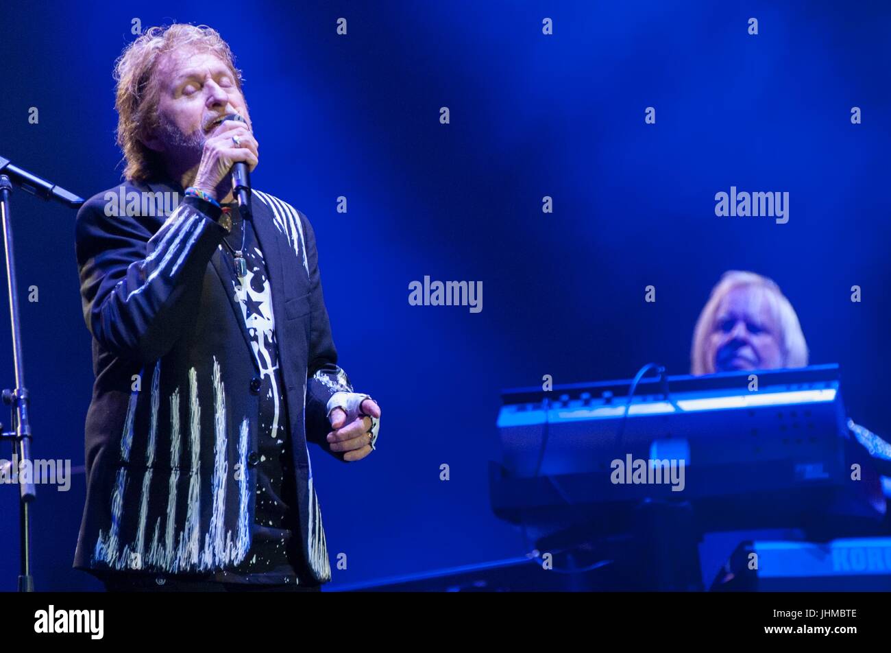 Slupsk, Poland. 13th Jul, 2017. Jon Anderson, Rick Wakeman Yes perform ...