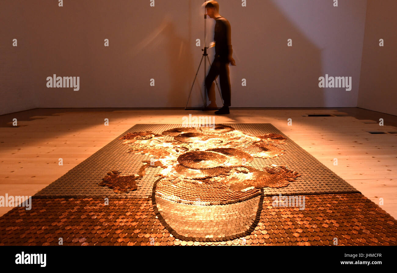 Oxford, UK. 14th Jul, 2017. Rose Finn-Kelcey exhibition at Modern Art ...