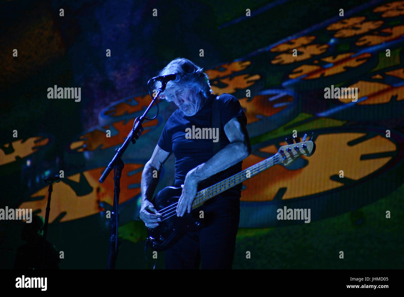 Miami, FL, USA. 13th July, 2017. Roger Waters performs at the ...