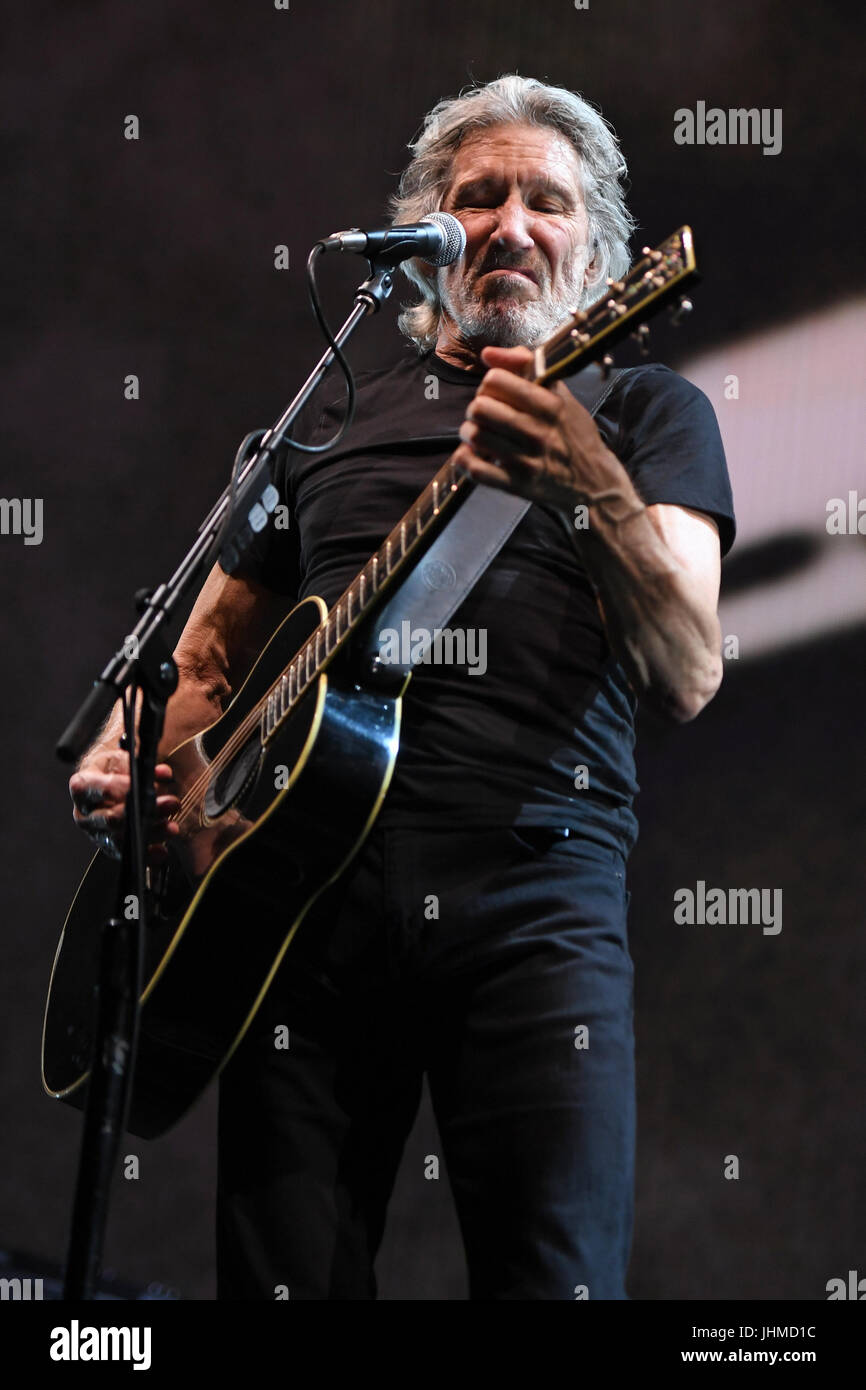 Miami, FL, USA. 13th July, 2017. Roger Waters performs at the ...