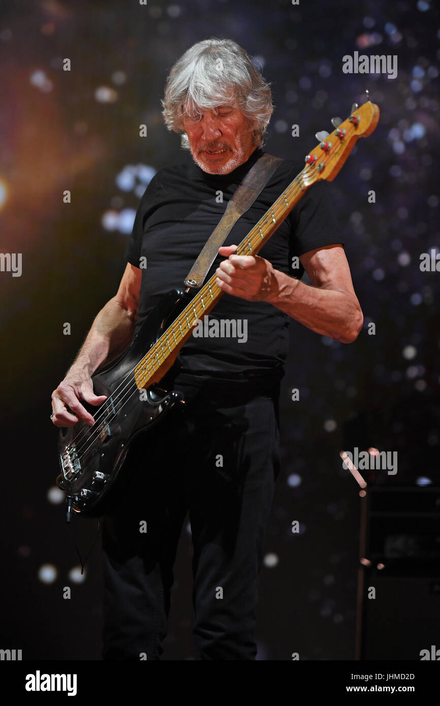 Miami, FL, USA. 13th July, 2017. Roger Waters performs at the ...