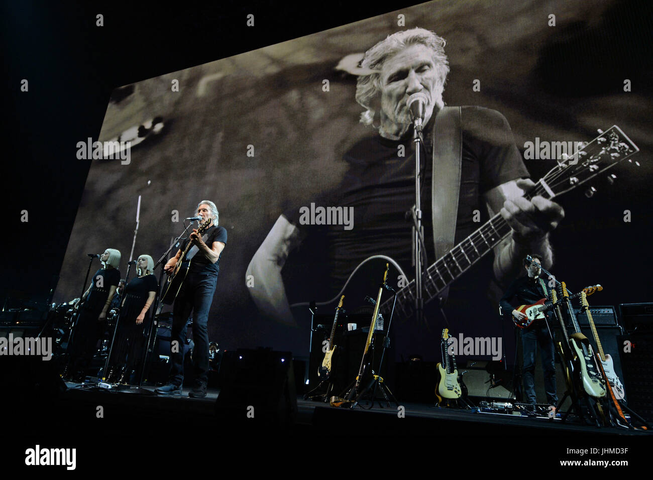 Miami, FL, USA. 13th July, 2017. Roger Waters performs at the ...