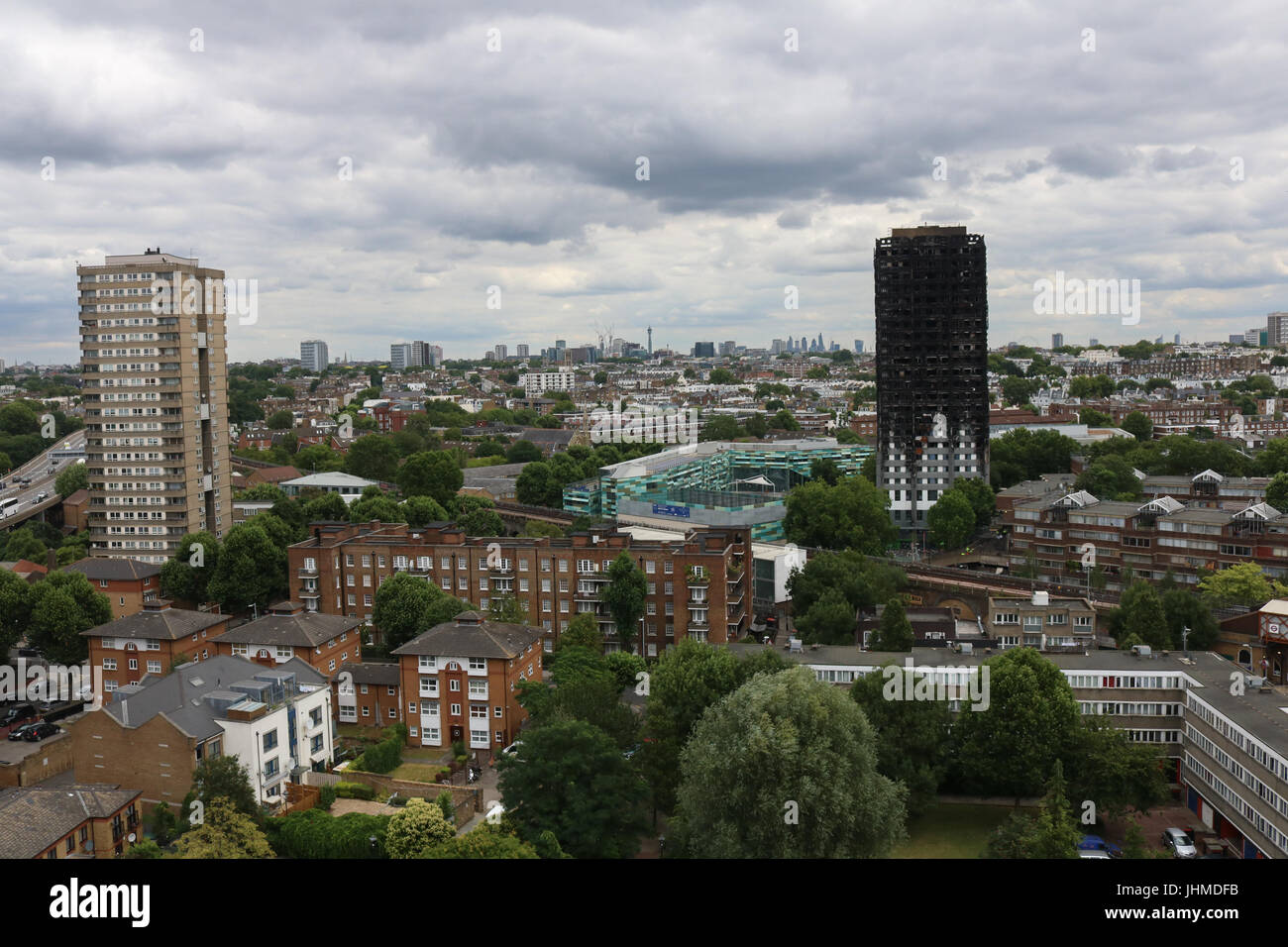 London UK. 14th July 2017. It is One month since Grenfell residential ...