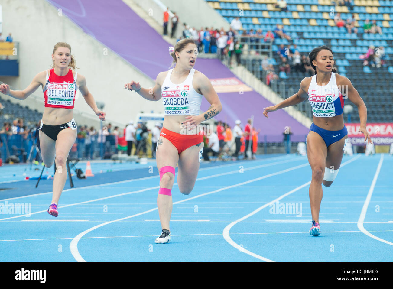 Bydgoszcz, Poland. 14th July, 2017. Ewa Swoboda is seen competing in ...