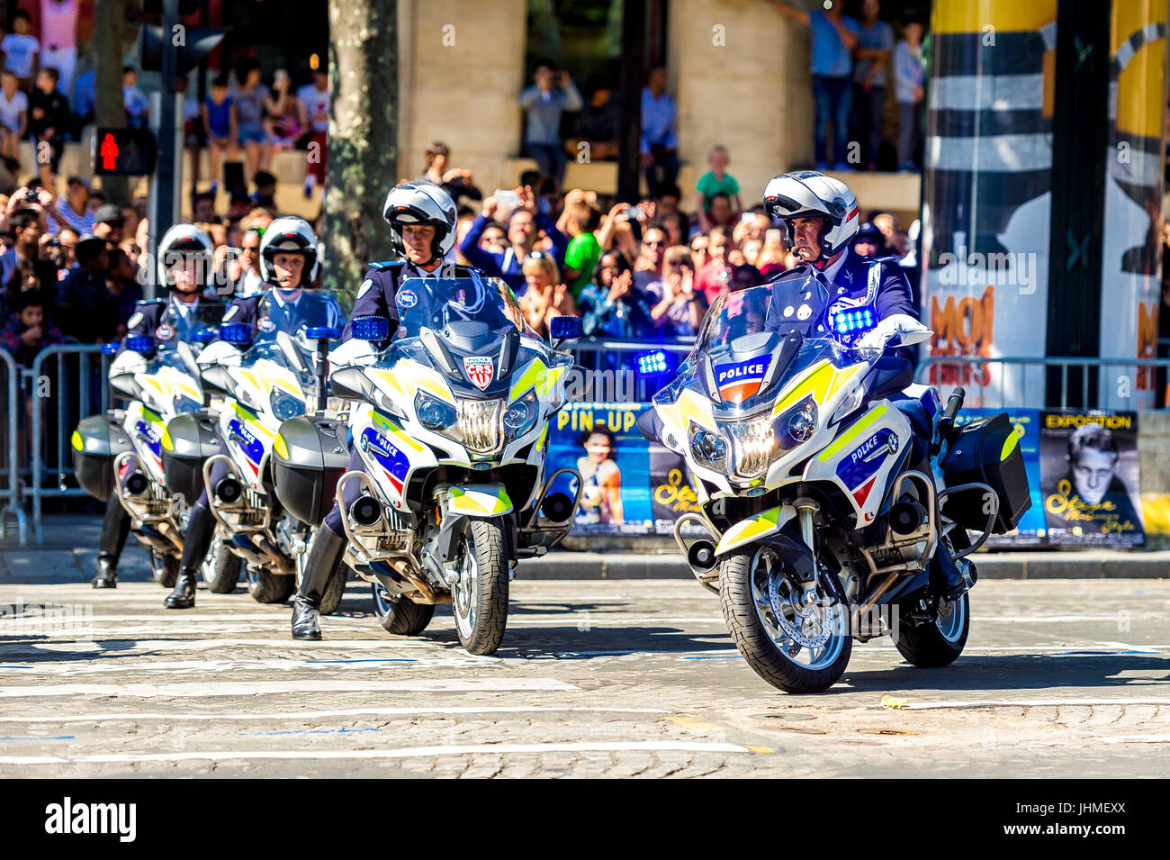 Paris, France. 14 Juy 17. French Military and Police put on a strong ...