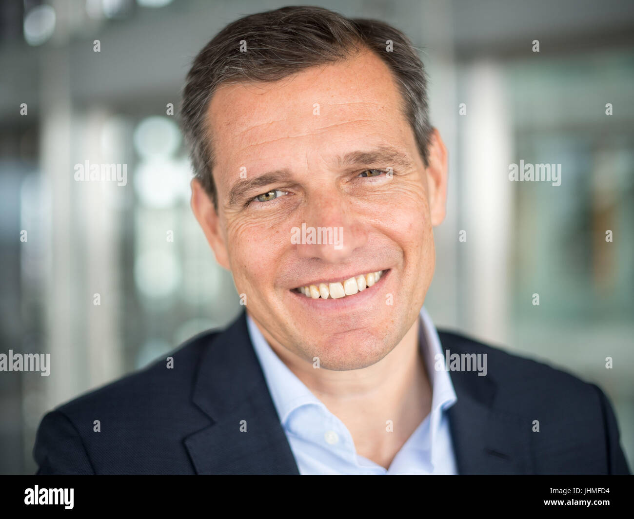 Duesseldorf, Germany. 14th July, 2017. Michael Mronz, founder of the Rhein Ruhr Olympic City ...