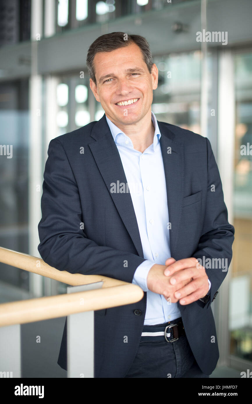 Duesseldorf, Germany. 14th July, 2017. Michael Mronz, founder of the Rhein Ruhr Olympic City ...