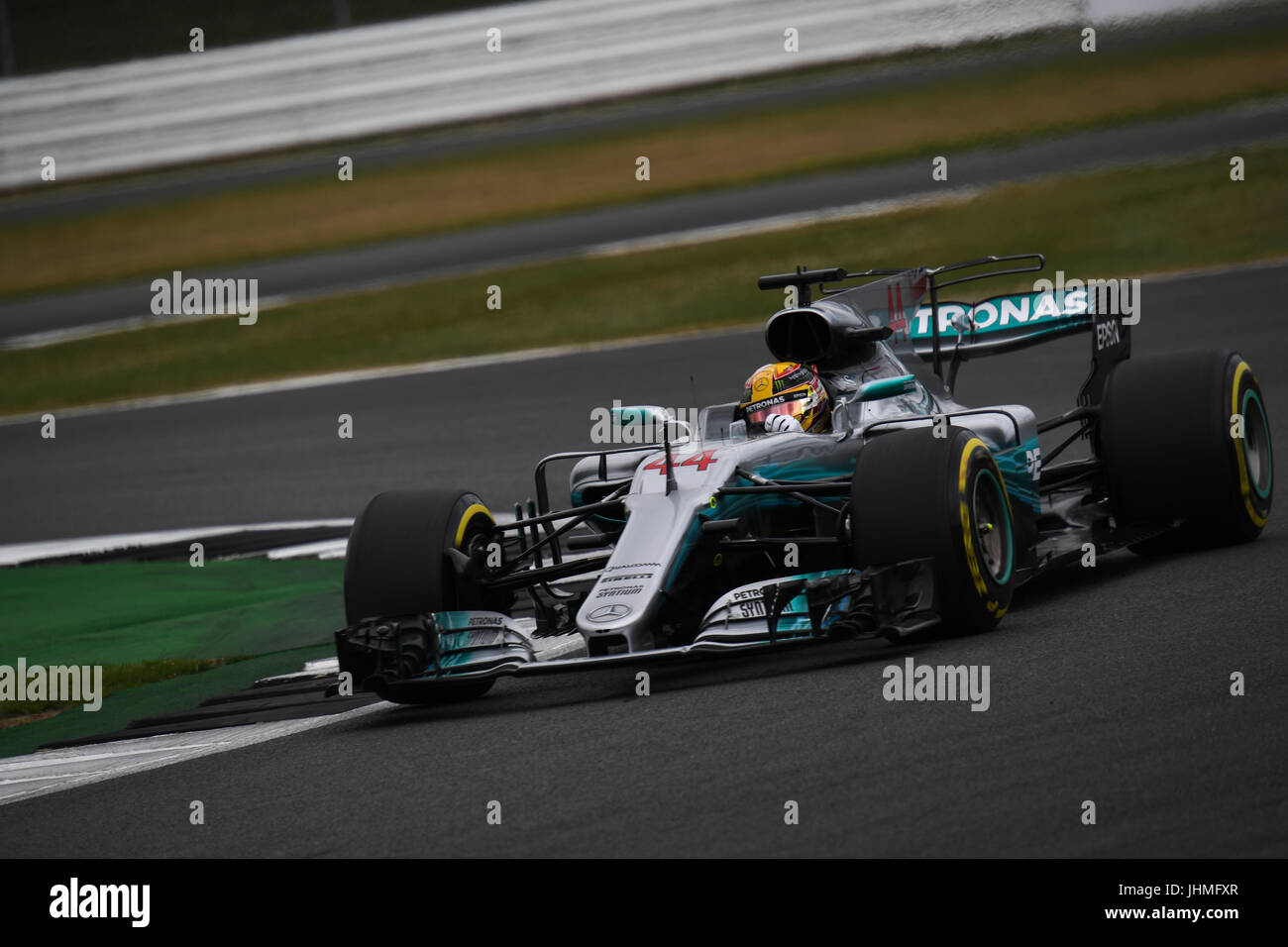 Silverstone Race Circuit, UK. Friday 14th July 2017. Lewis Hamilton ...