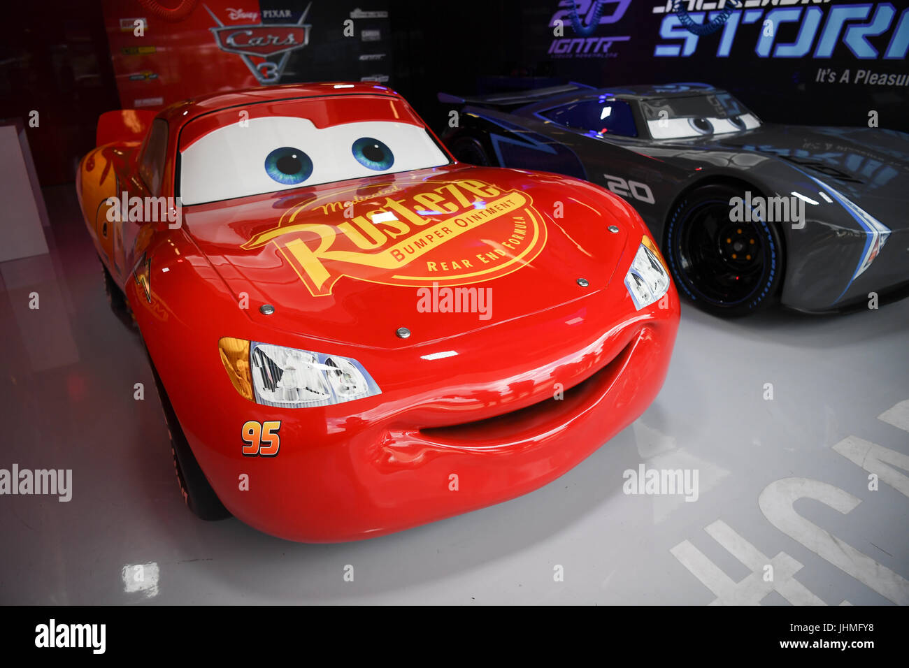Silverstone Race Circuit, UK. Friday 14th July 2017. Lighting McQueen ...