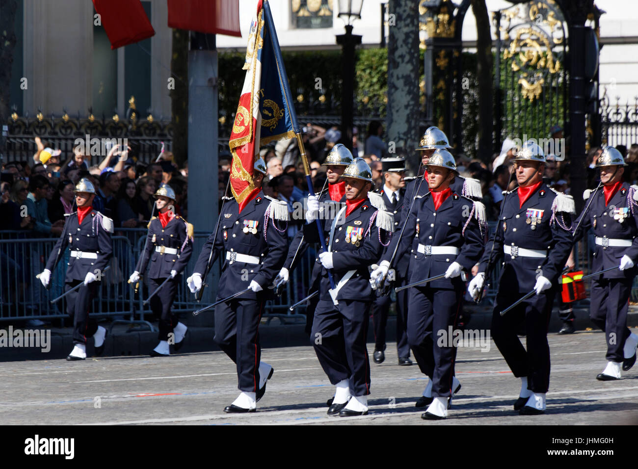Paris, France. 14th July, 2017. Military parade on foot during the ...