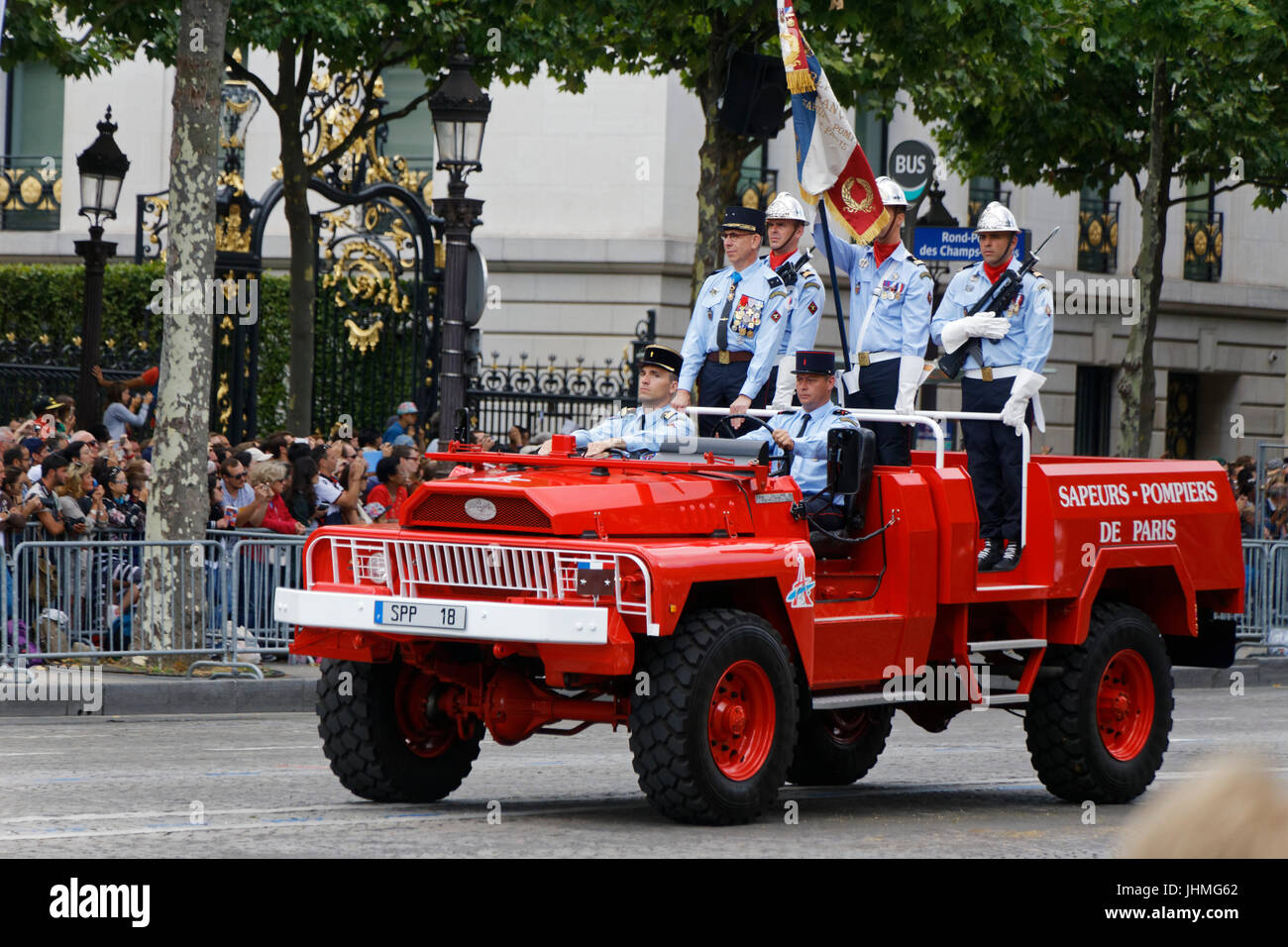 Paris, France. 14th July, 2017. Military parade motorized during the ...